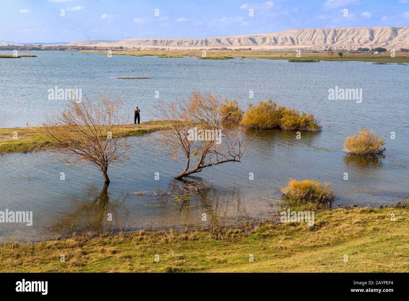 Kizilirmak River just near Cesnigir Bridge in Kirikkale, Turkey Stock ...