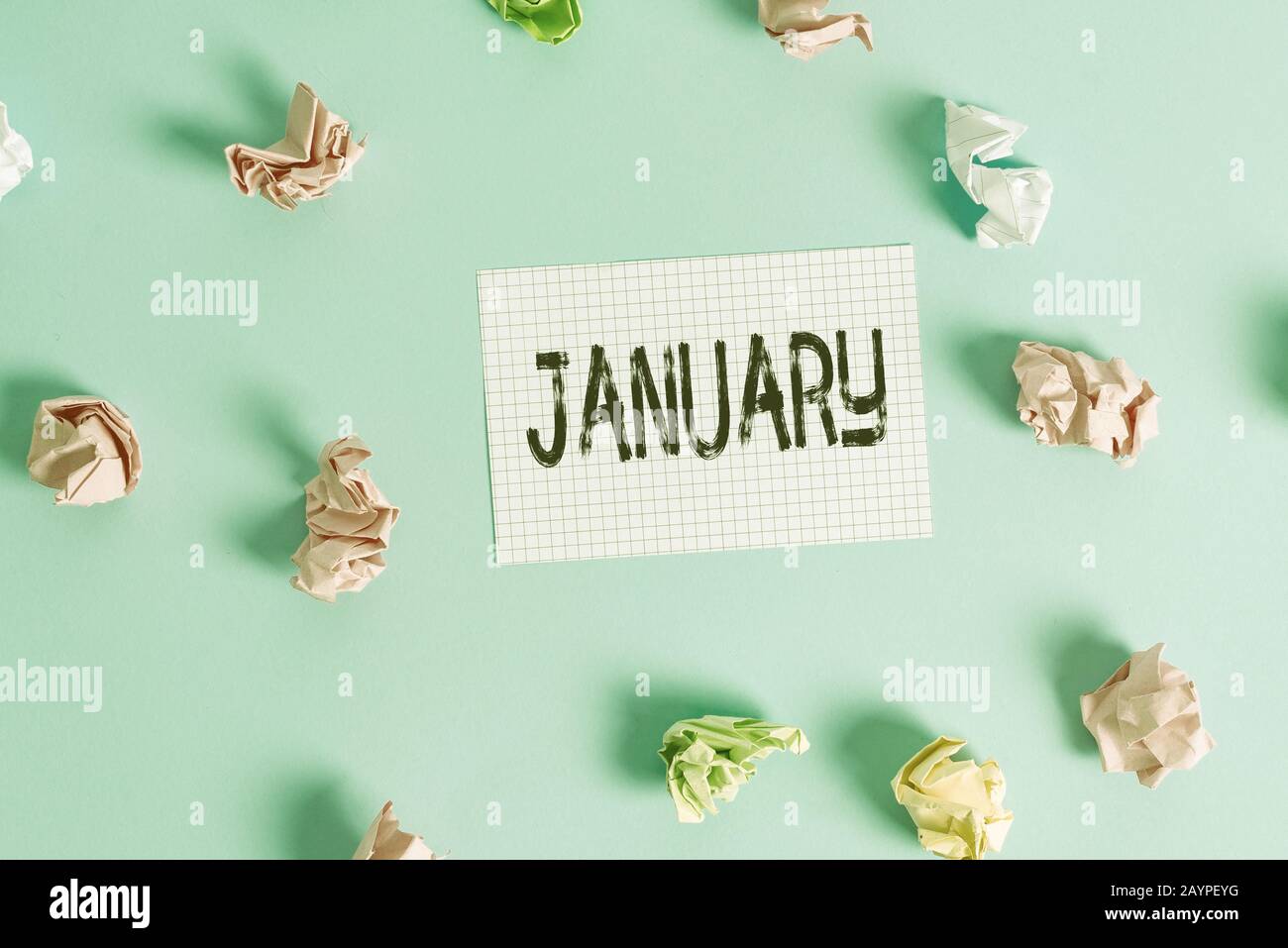 Text sign showing January. Business photo showcasing first month of the ...