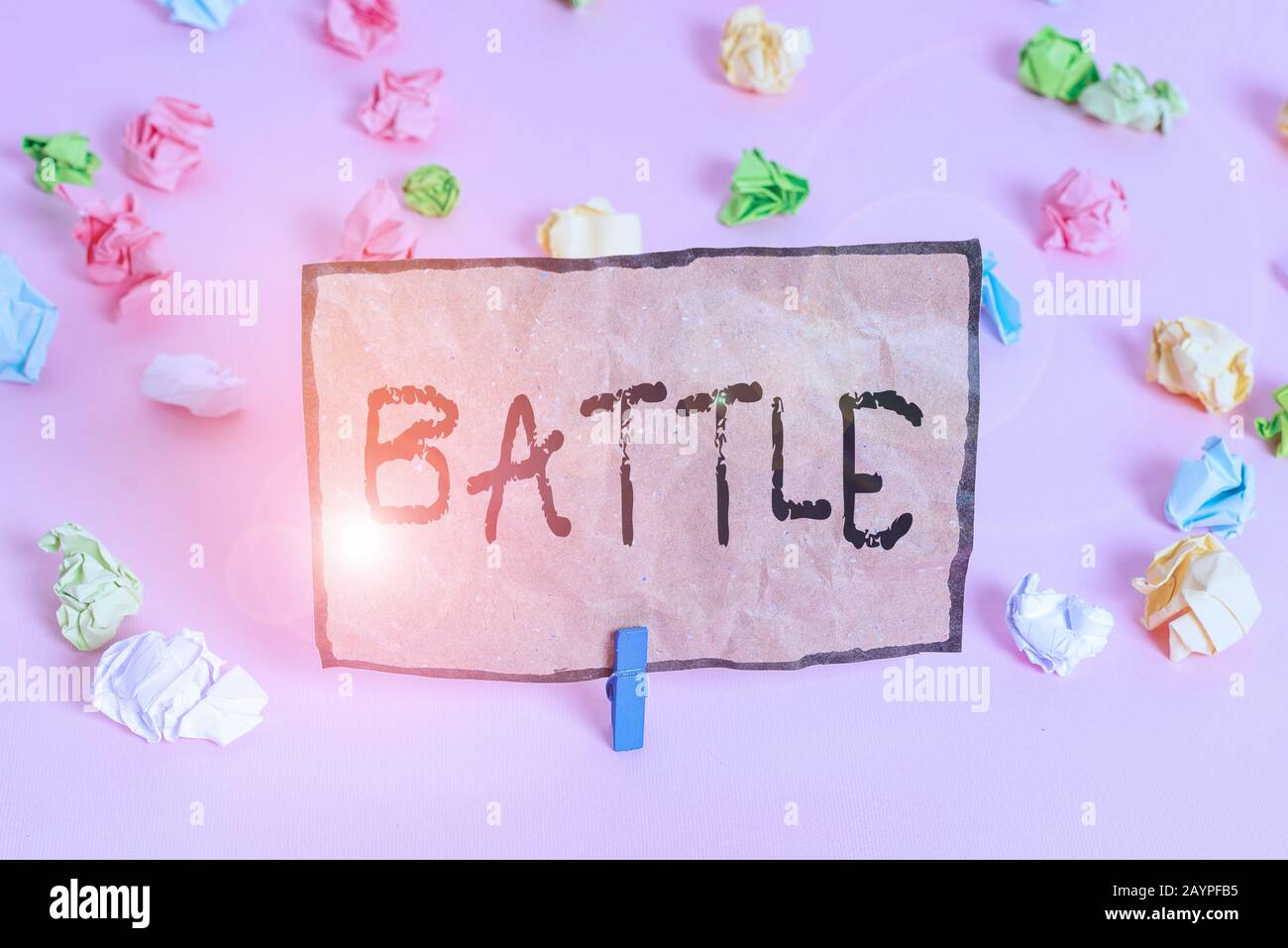 Handwriting text writing Battle. Conceptual photo violent fight between ...