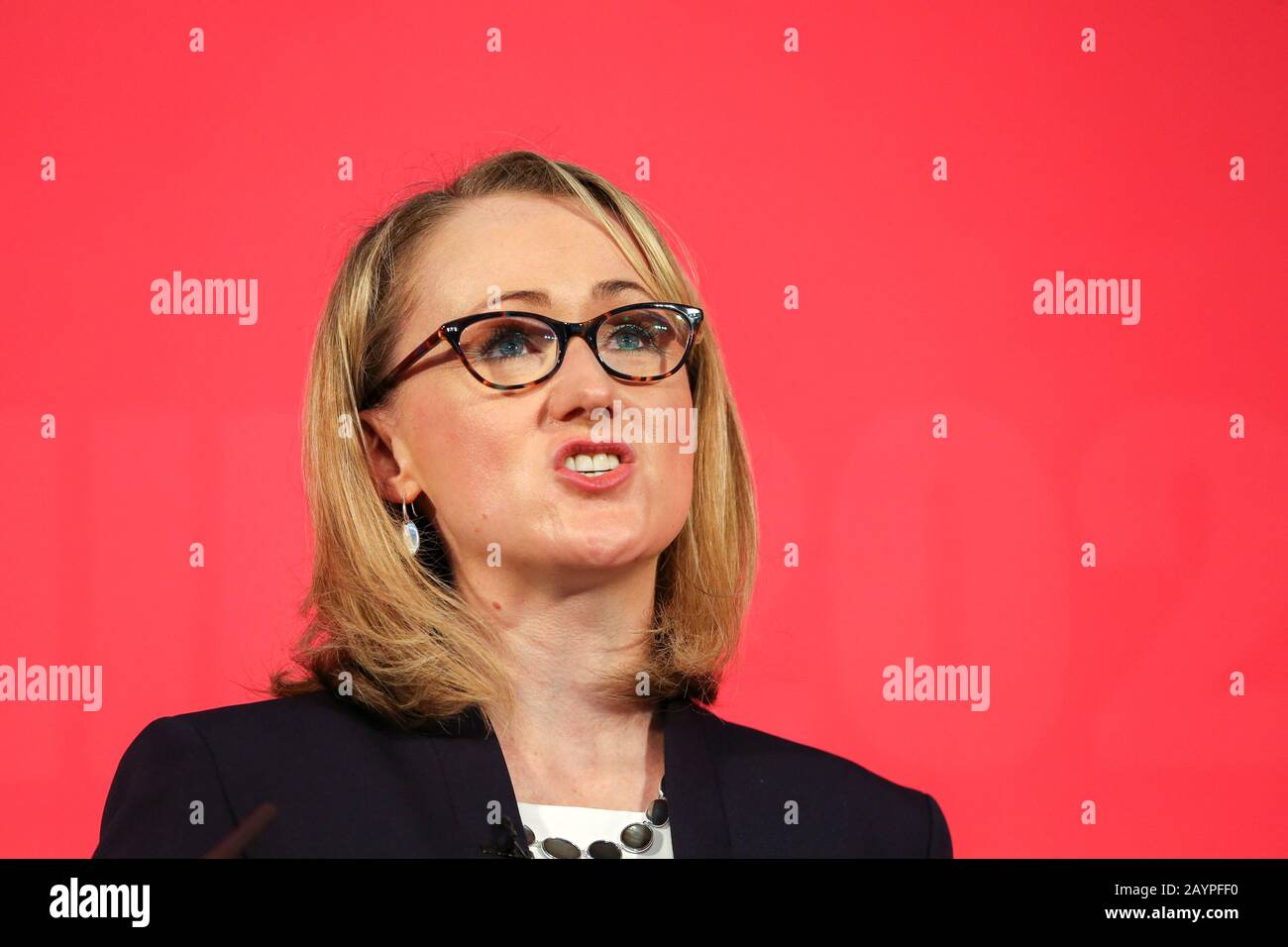 Labour leadership candidate rebecca long bailey speaks hi-res stock ...