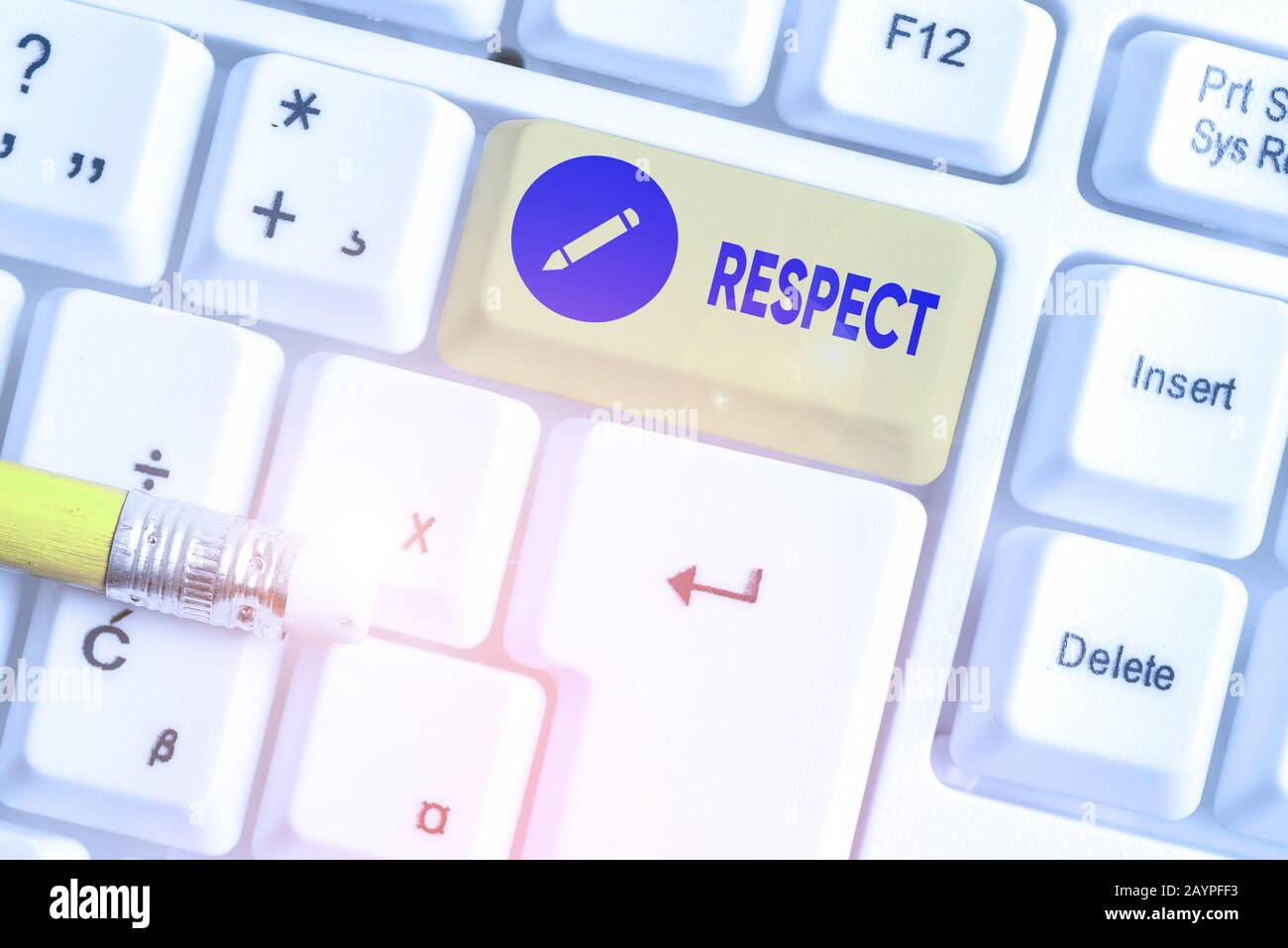 Writing note showing Respect. Business concept for Feeling of deep ...