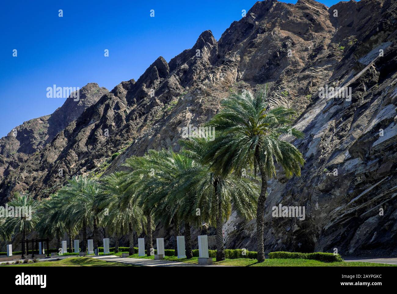 Mutrah stretches along an attractive corniche of latticed buildings hi ...