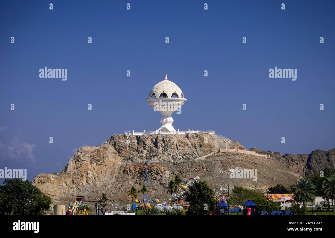 Mutrah stretches along an attractive corniche of latticed buildings hi ...
