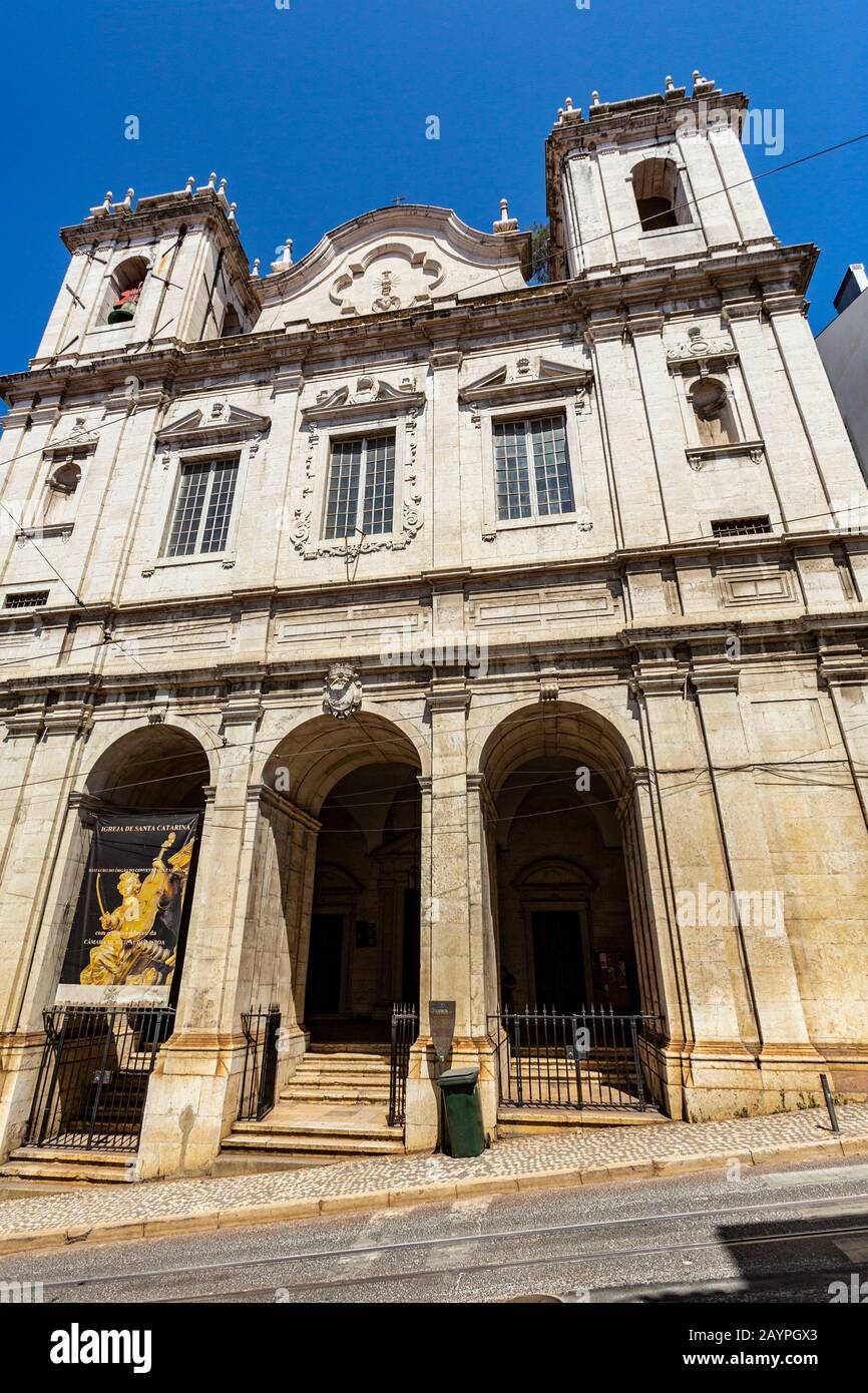 Facade of the Church of Saint Catherine, originally built in the 17th ...