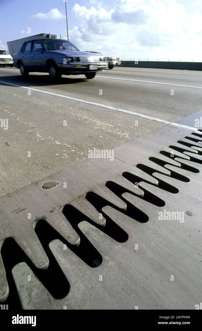 Houston, Texas USA: Expansion joint on Interstate 610 bridge. ©Bob ...