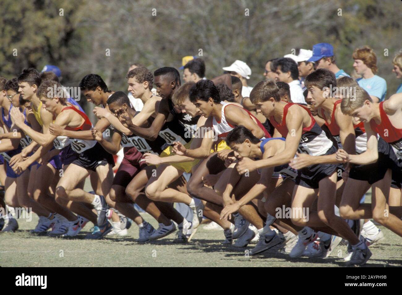 Georgetown, Texas: Starting line at Texas state high school boys' cross ...