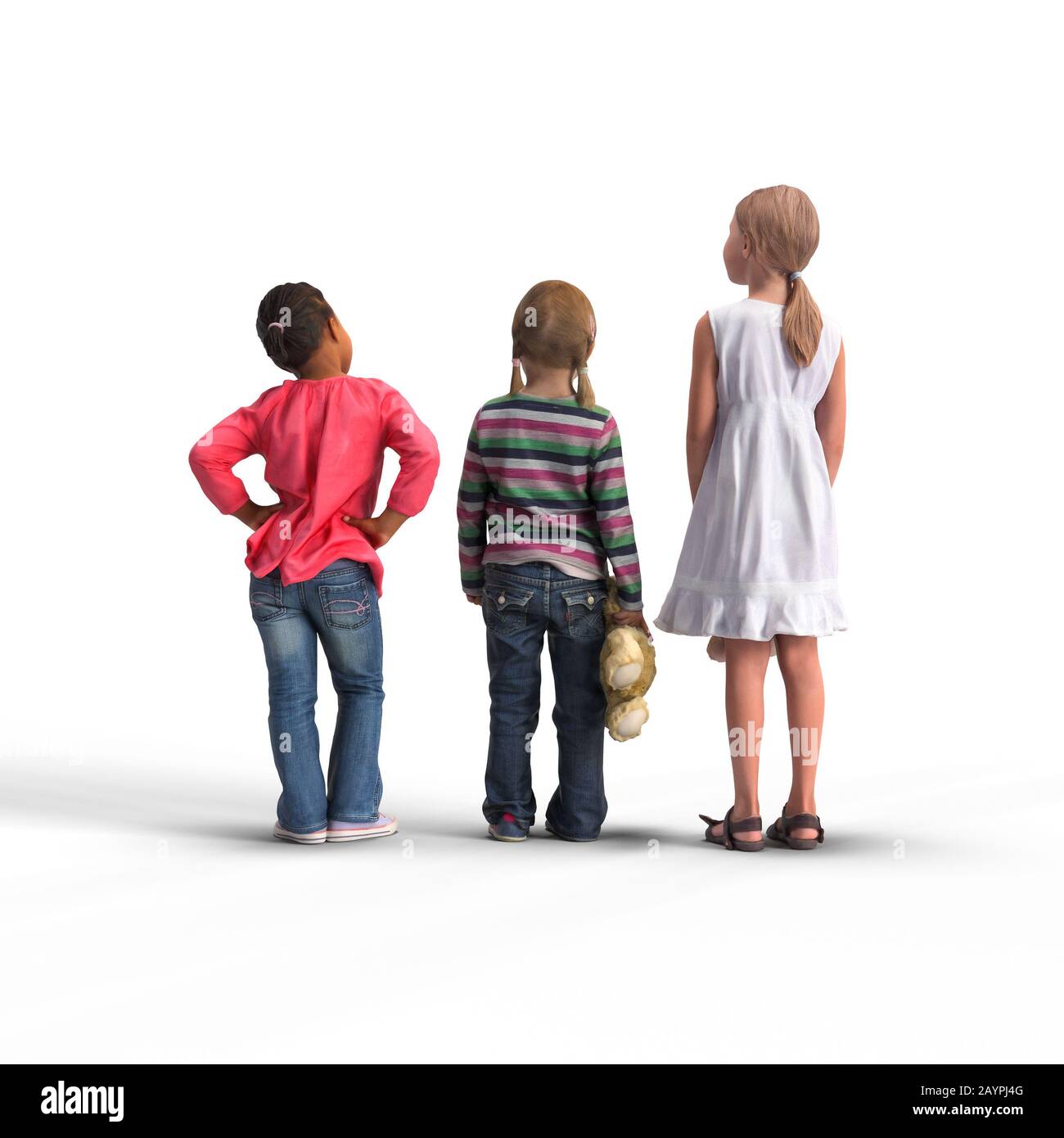 Person Rear View Illustration Cut Out Stock Images & Pictures - Alamy