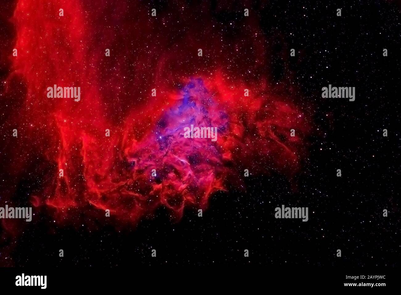 A red galaxy in deep space. Elements of this image were furnished by ...