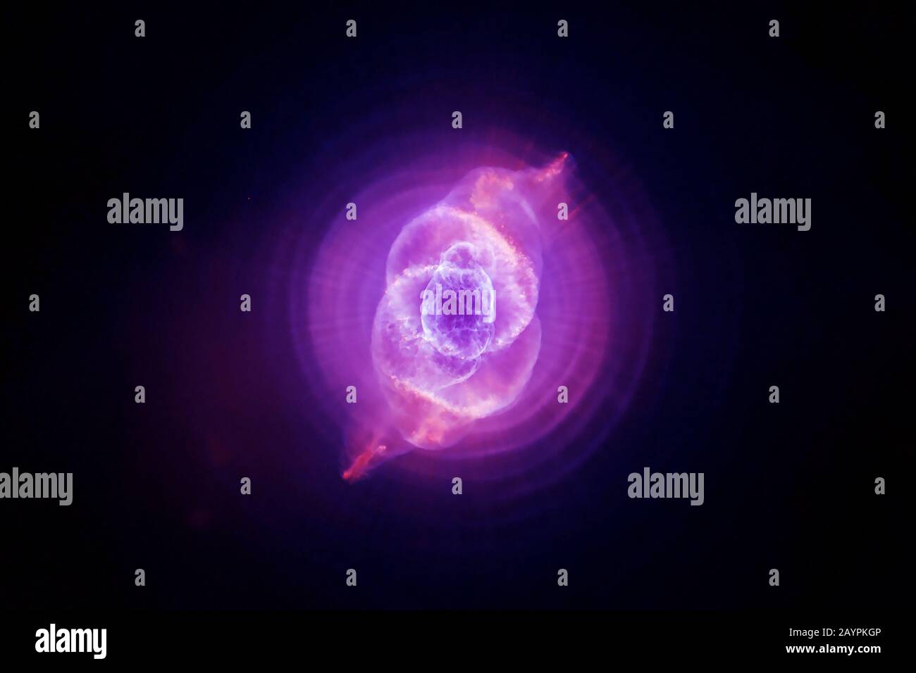 The space nebula is round shaped with a core. Elements of this image ...