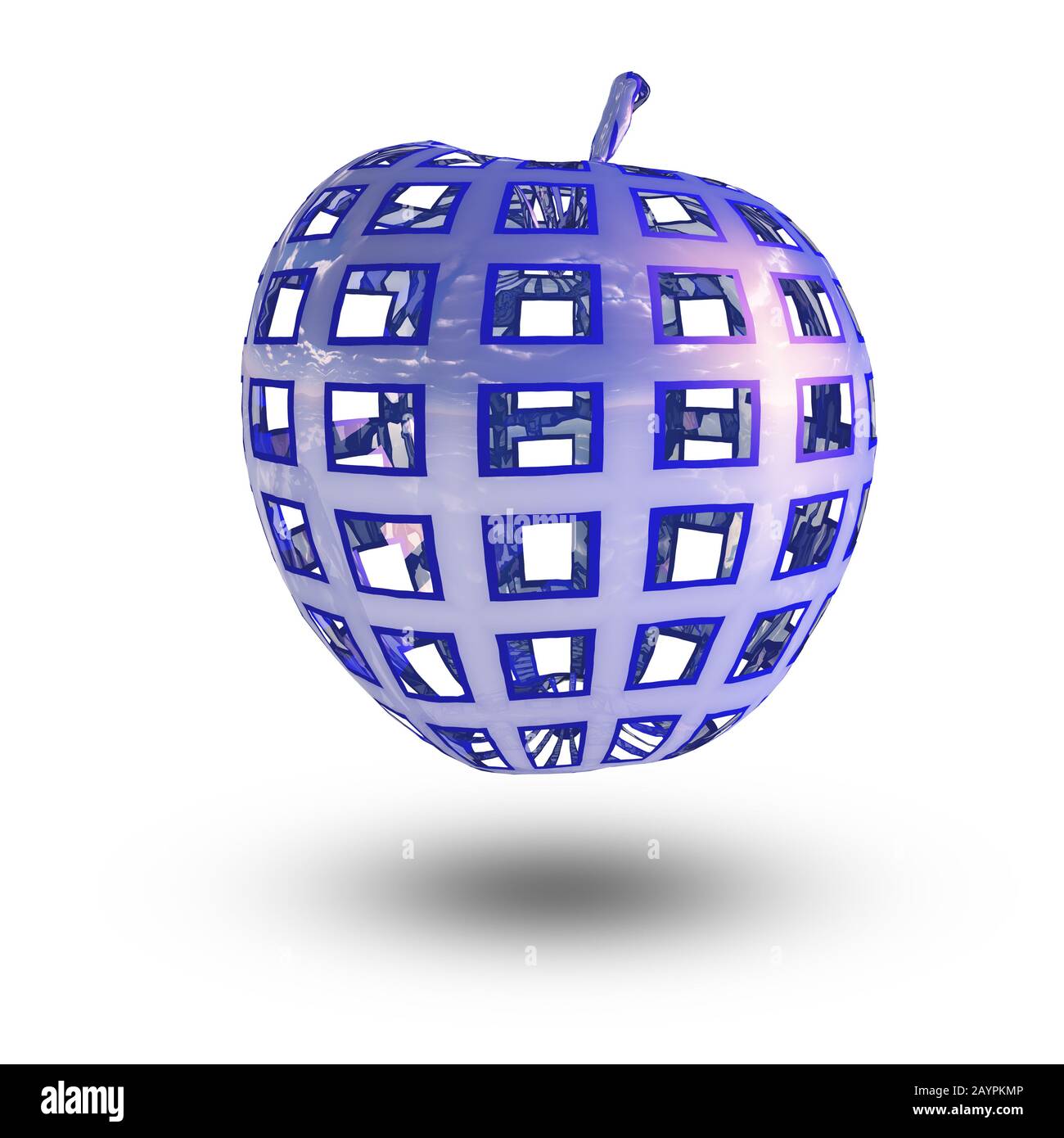 3D rendered Apple. Isolated on white background Stock Photo - Alamy