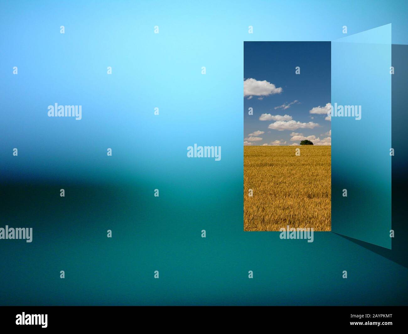Opening. Open door to another world Stock Photo - Alamy