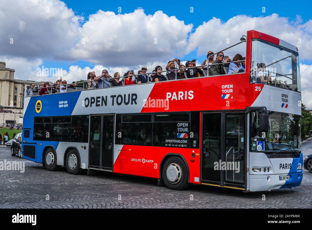 Sightseeing bus in Paris, France, Europe Stock Photo - Alamy