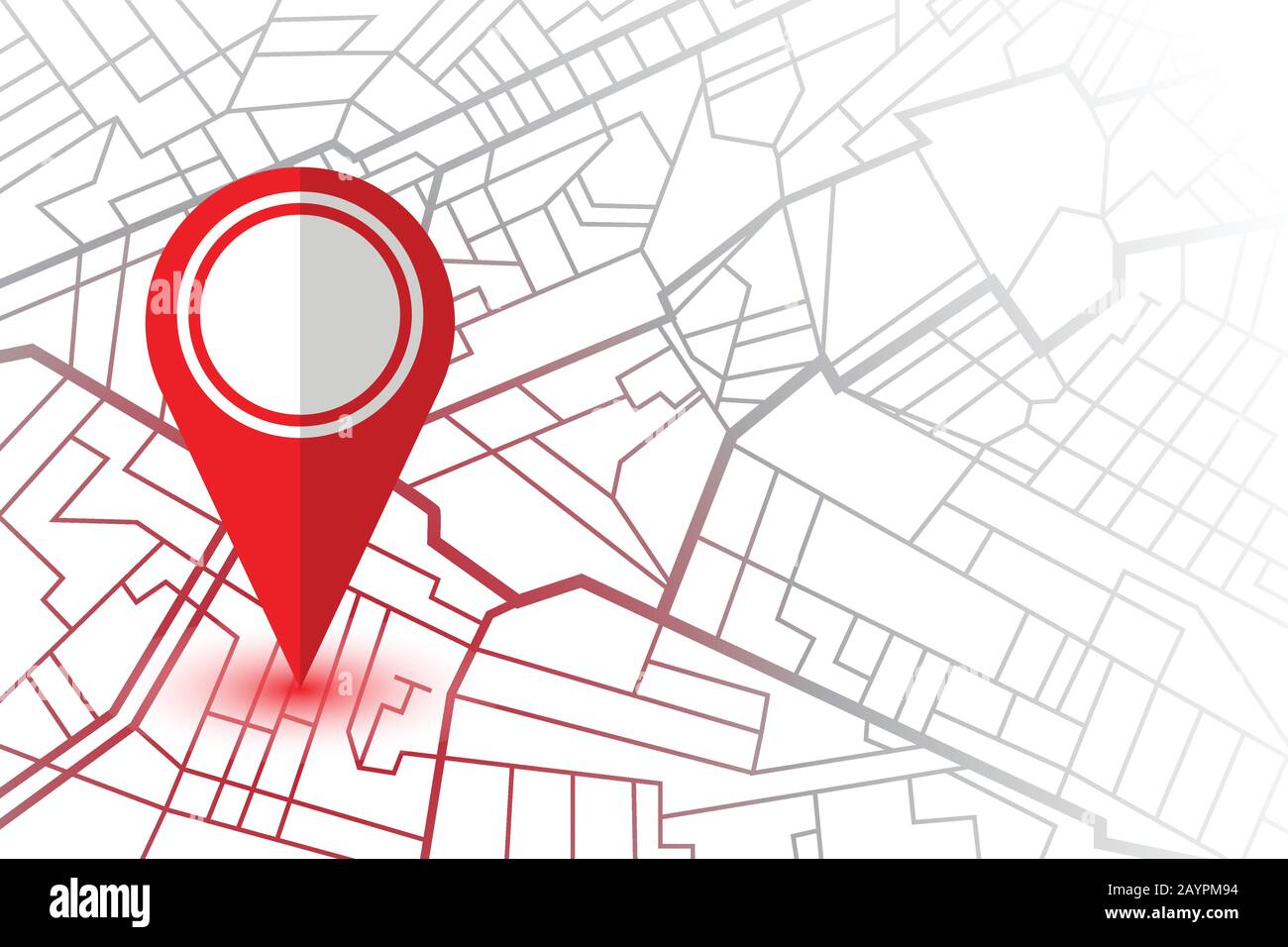 Pin showing location on gps navigator map. Vector illustration Stock ...