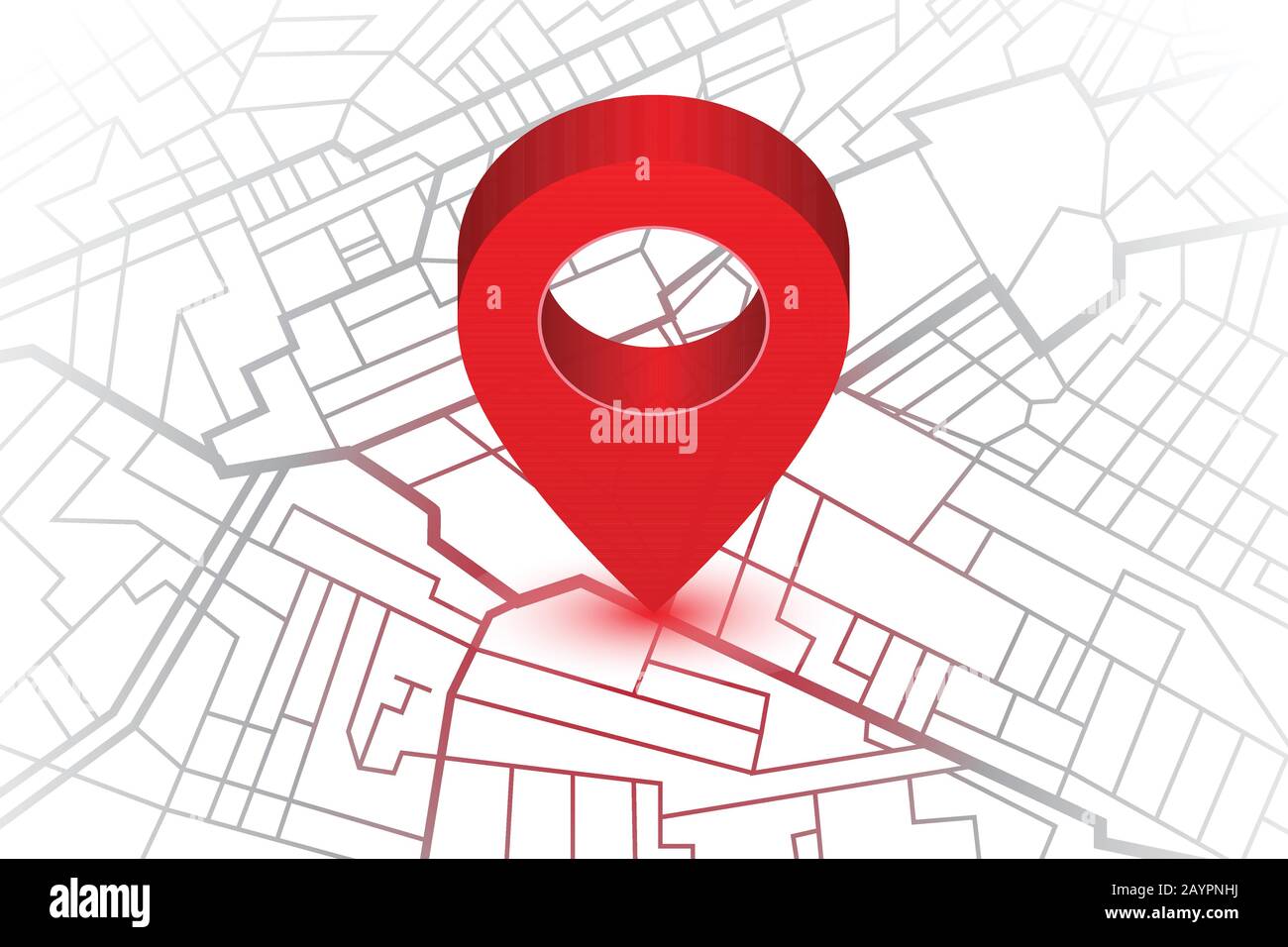 Map showing route Cut Out Stock Images & Pictures - Alamy