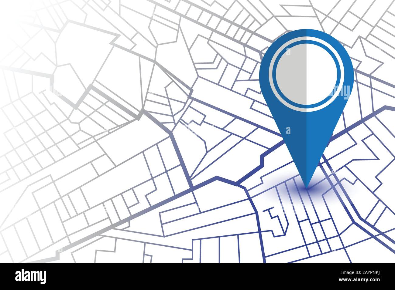 Pin showing location on gps navigator map. Vector illustration Stock ...