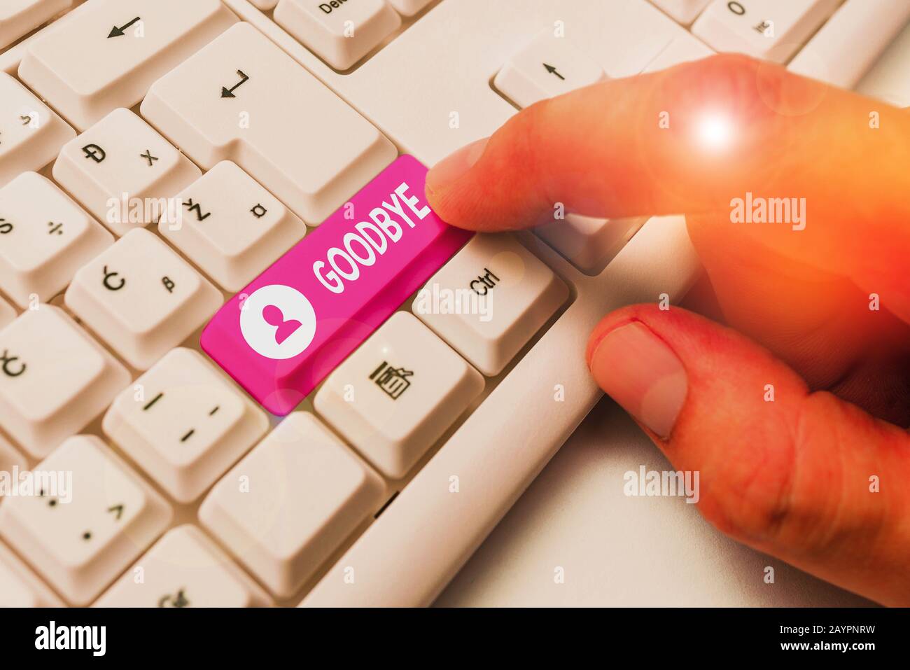 Word writing text Goodbye. Business photo showcasing used to express ...