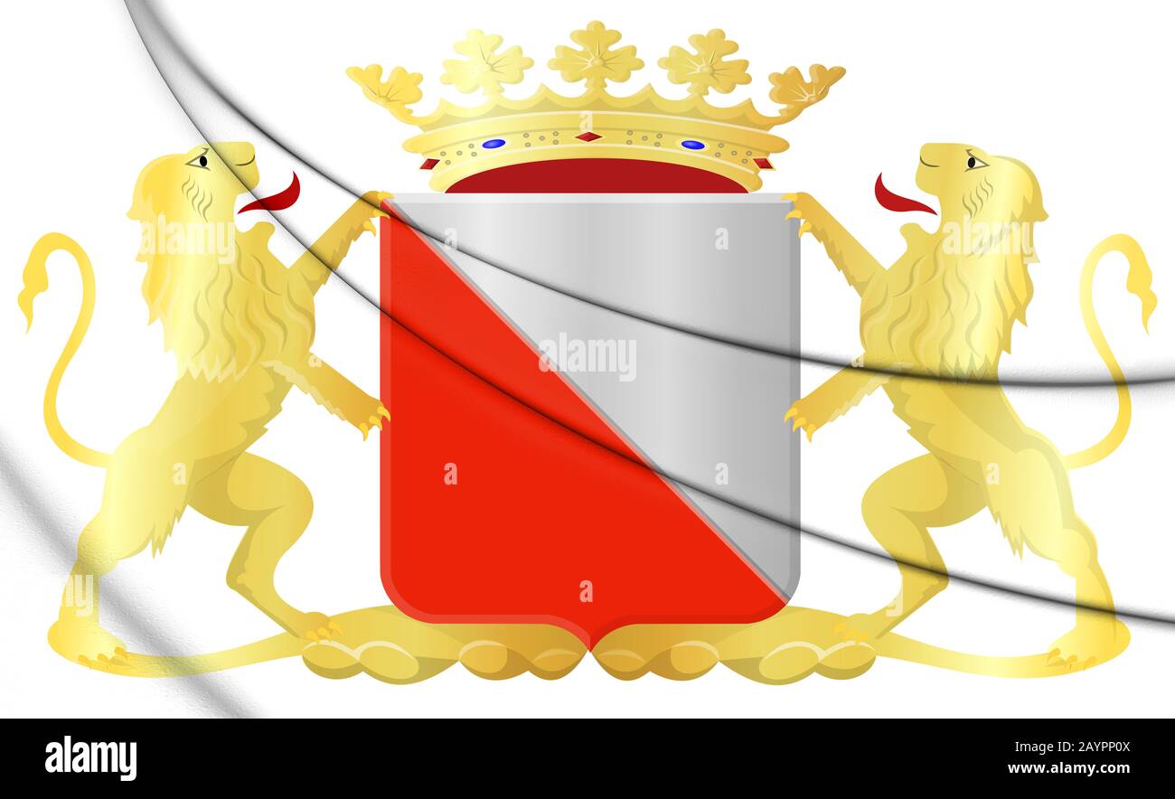 3D Utrecht City Coat of Arms, Netherlands. 3D Illustration Stock Photo ...