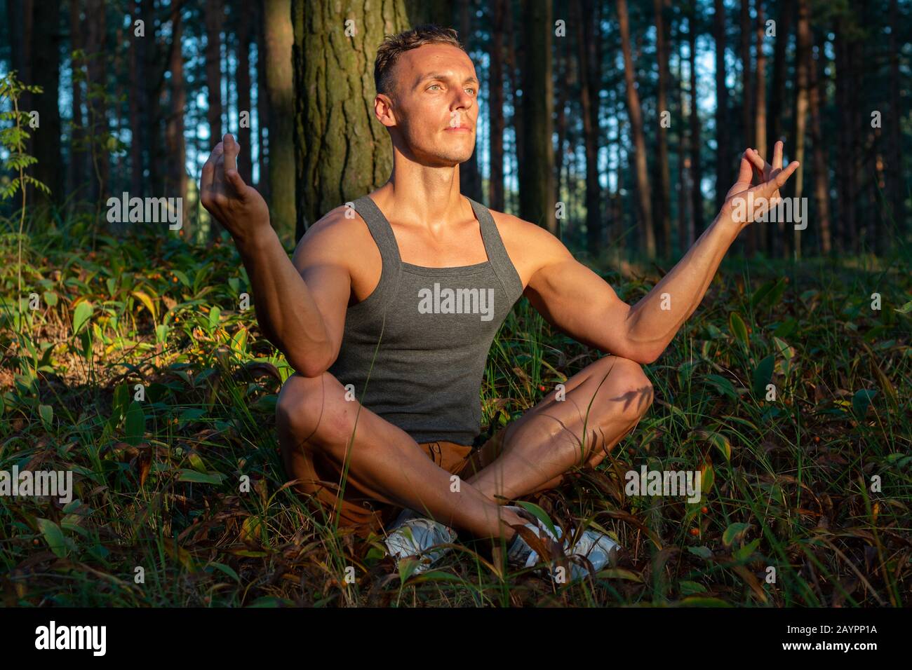 Yoga man hi-res stock photography and images - Alamy
