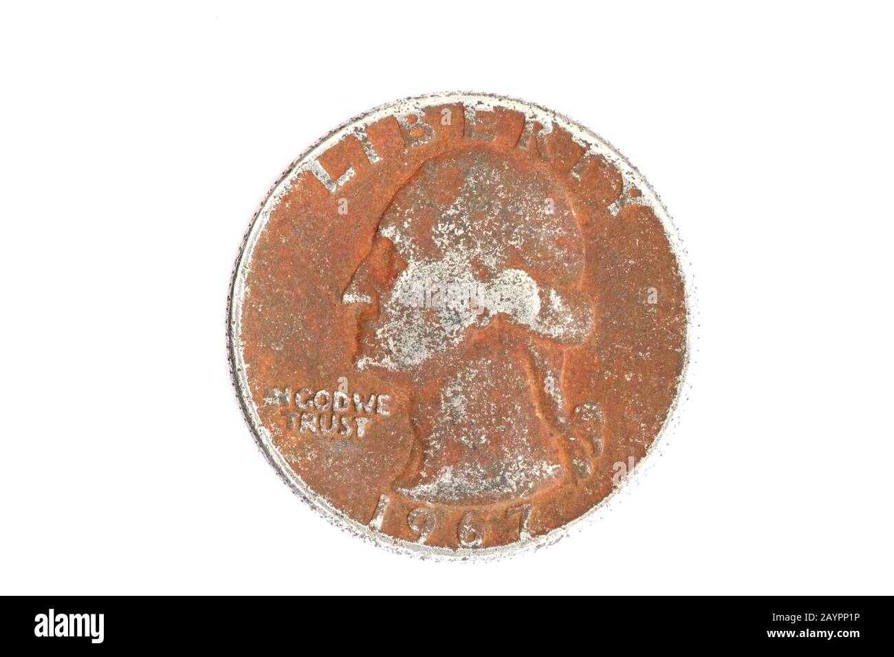 Worn Quarter Dollar Stock Photo - Alamy