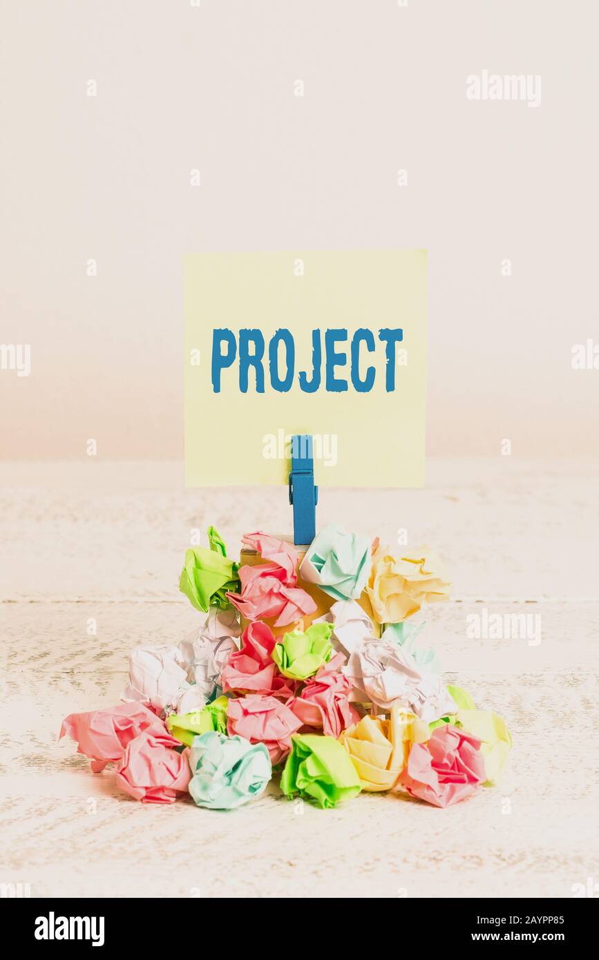 Word writing text Project. Business photo showcasing Planned work ...