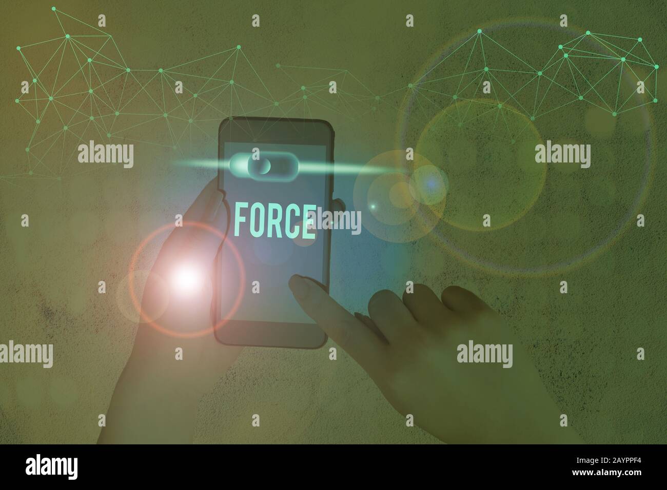 Conceptual hand writing showing Force. Concept meaning strength or ...