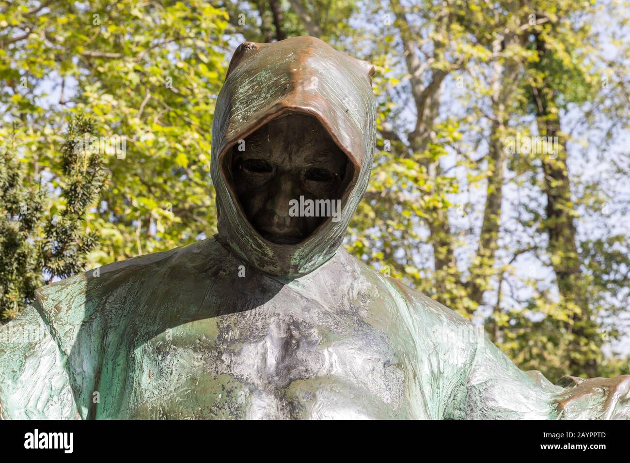 Statue of Anonymous in Budapest - Hungary Stock Photo - Alamy