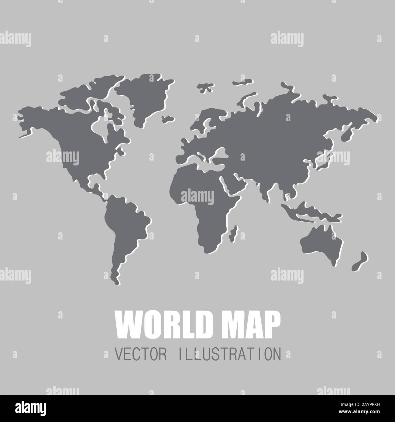 World map vector illustration isolated on white background Stock Vector ...