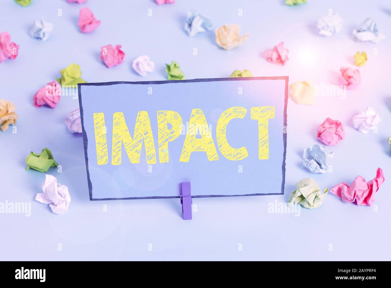 Writing note showing Impact. Business concept for action of one object ...