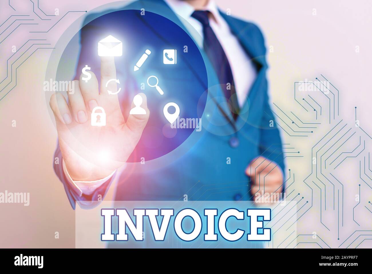 Writing note showing Invoice. Business concept for List of goods sent ...