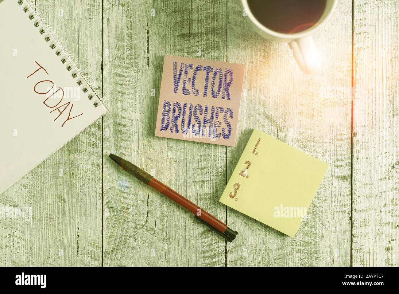 Conceptual hand writing showing Brushes. Concept meaning Applied to ...
