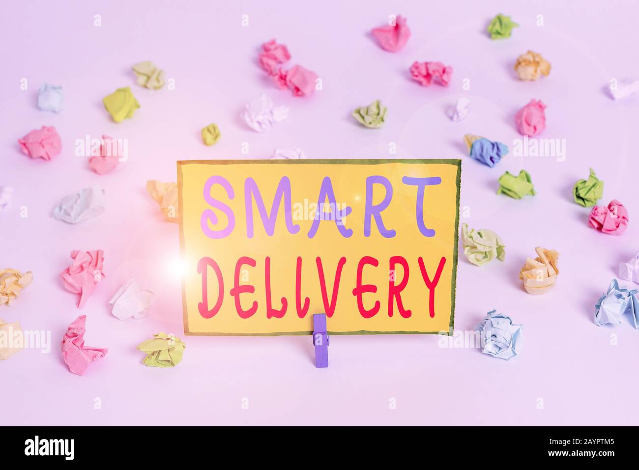 Writing note showing Smart Delivery. Business concept for Mobile ...