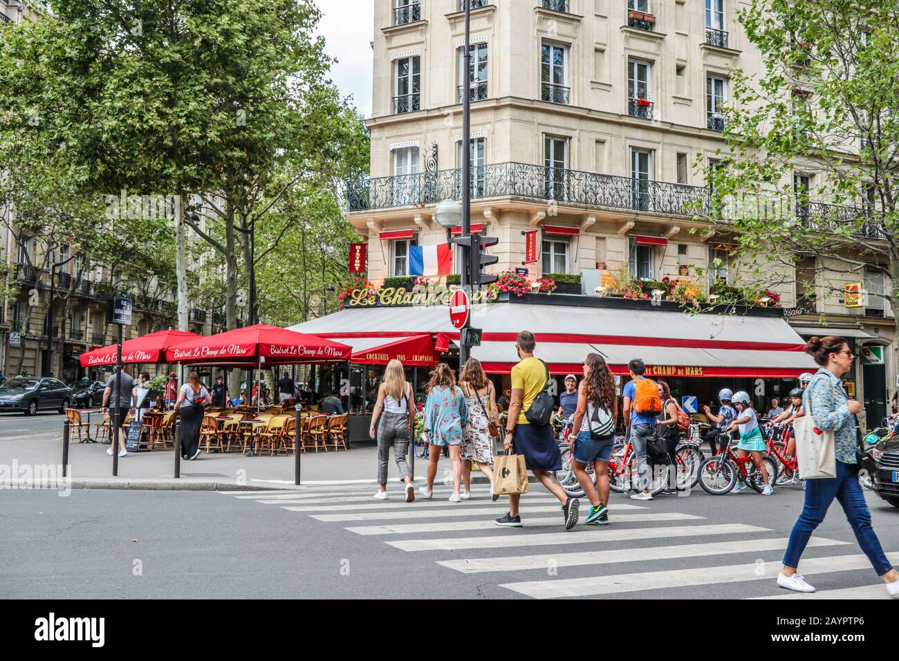 People crossing road in Paris, France, Europe Stock Photo - Alamy