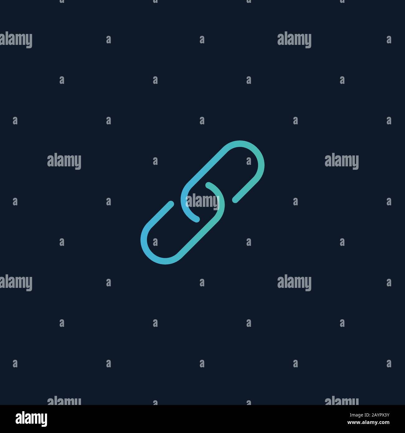 Link line icon, chain outline vector logo illustration, editable stroke ...