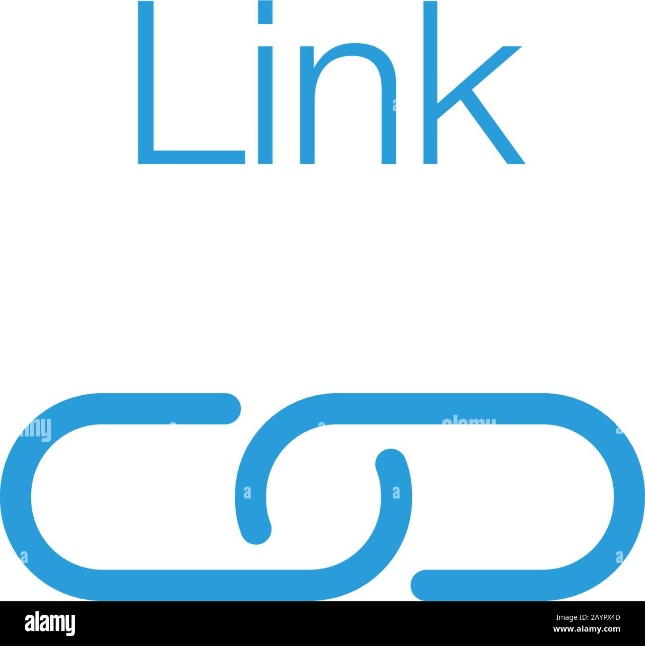 Link line icon, chain outline vector logo illustration, editable stroke ...
