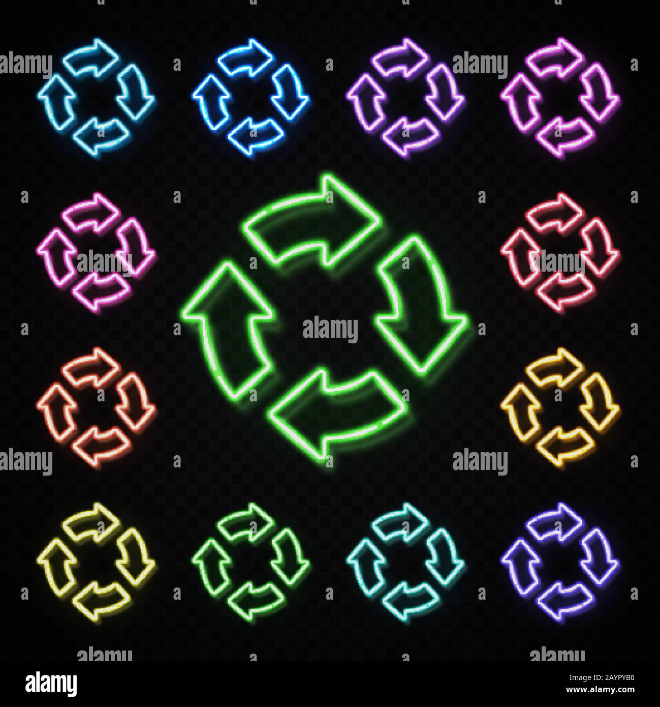 Recycling arrow circular icon hi-res stock photography and images - Alamy