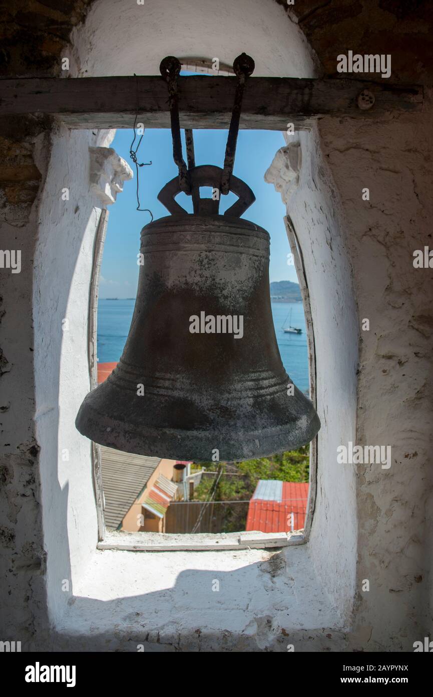 Inside the bell tower of San Pedro church, a church with the claim as ...