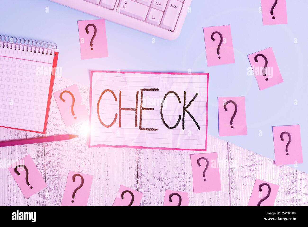 Handwriting text Check. Conceptual photo Mark Click on a box in order ...