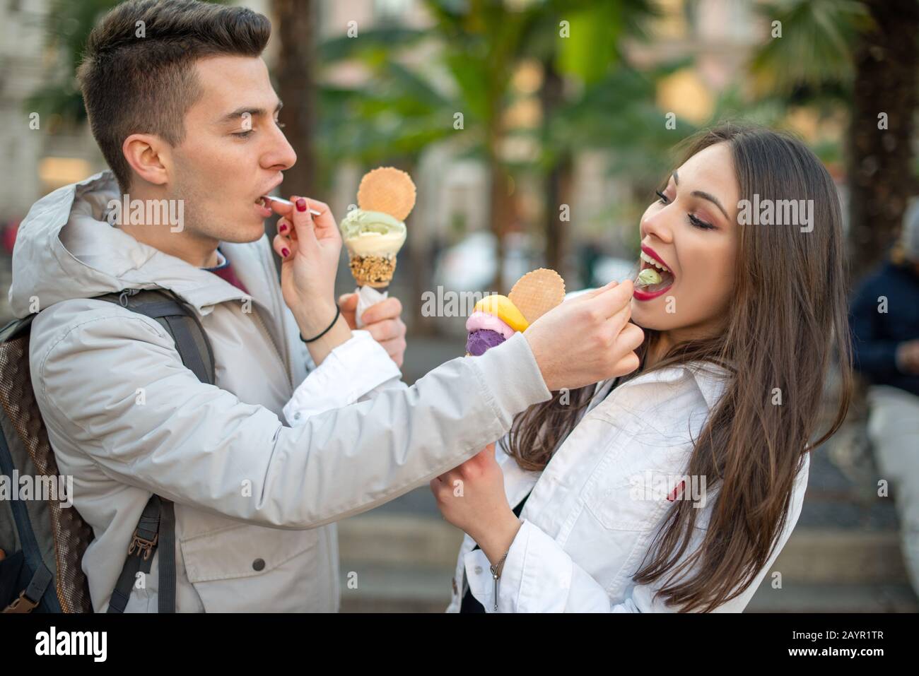 Couple Eating Ice Cream