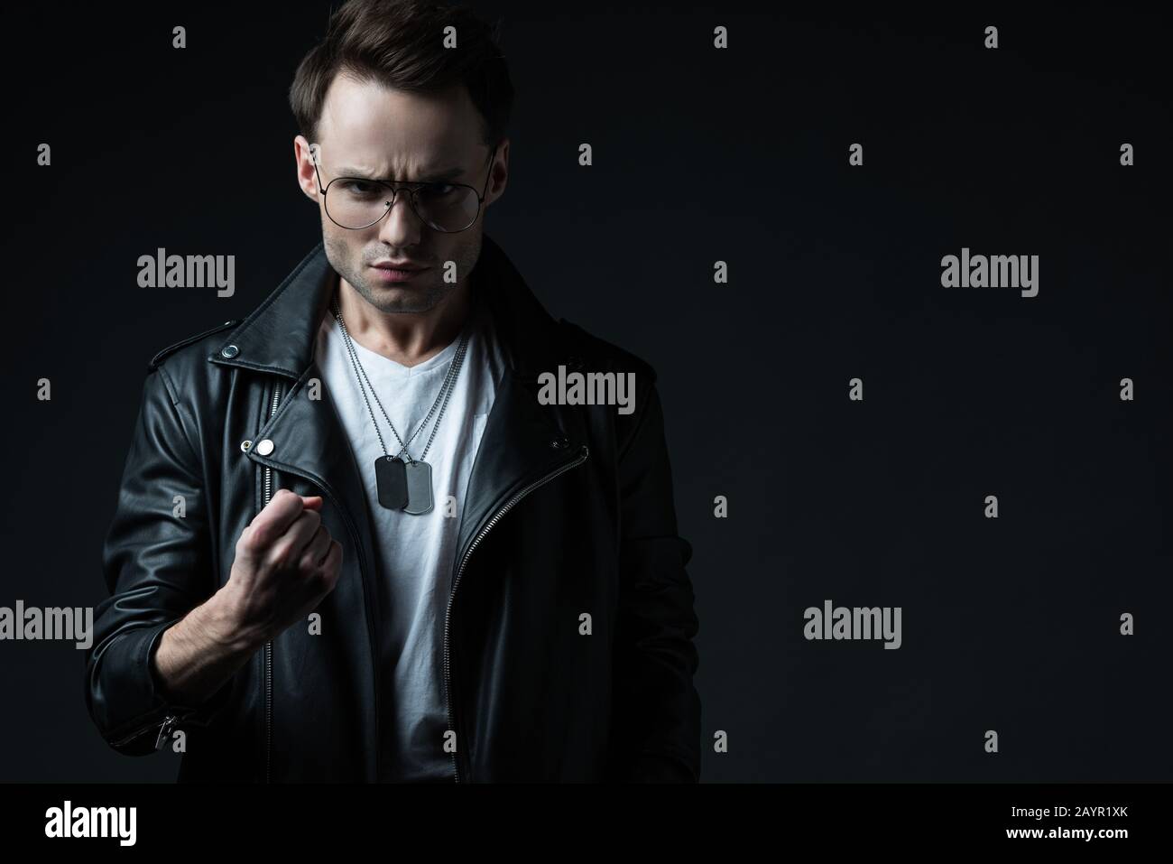 Brutal angry biker in hi-res stock photography and images - Alamy