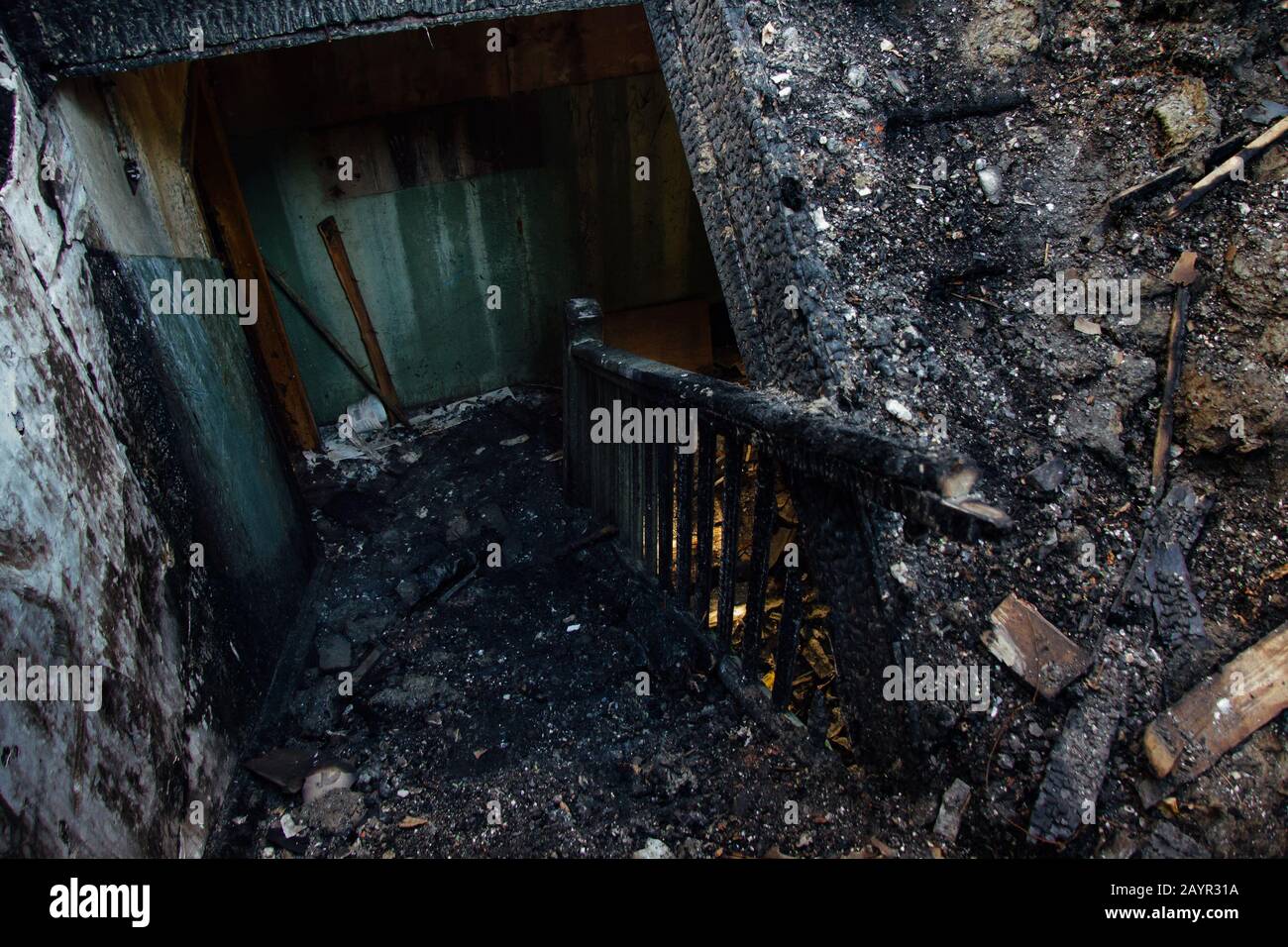 Stairs wooden staircase broken hi-res stock photography and images - Alamy