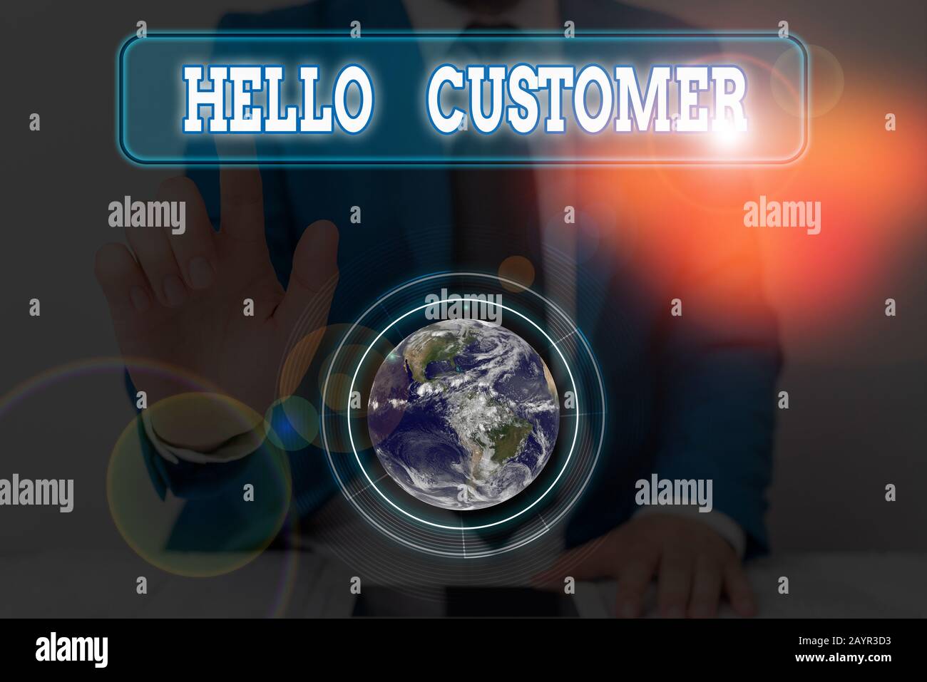 Conceptual hand writing showing Hello Customer. Concept meaning ...