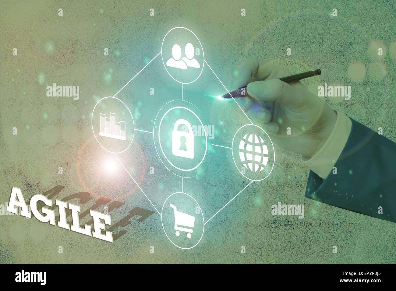 Text Sign Showing Agile Business Photo Showcasing Particular Approach
