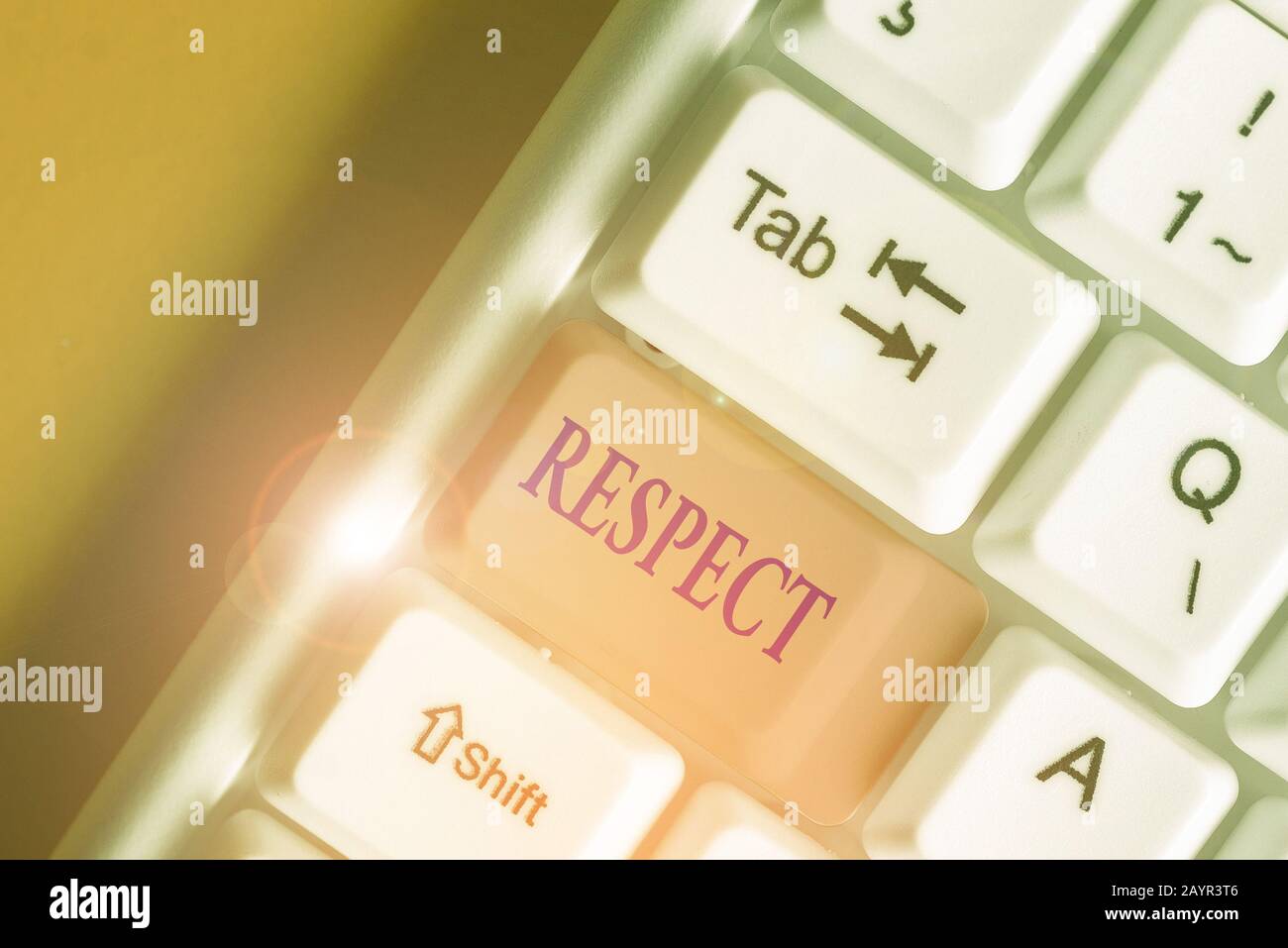 Writing note showing Respect. Business concept for Feeling of deep ...