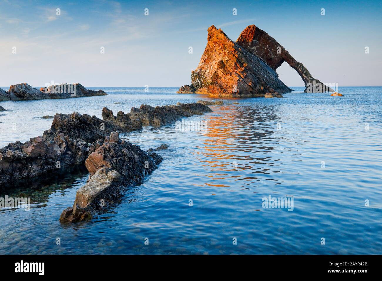 Bow Fiddle Rock, United Kingdom, Scotland, Portknockie Stock Photo - Alamy