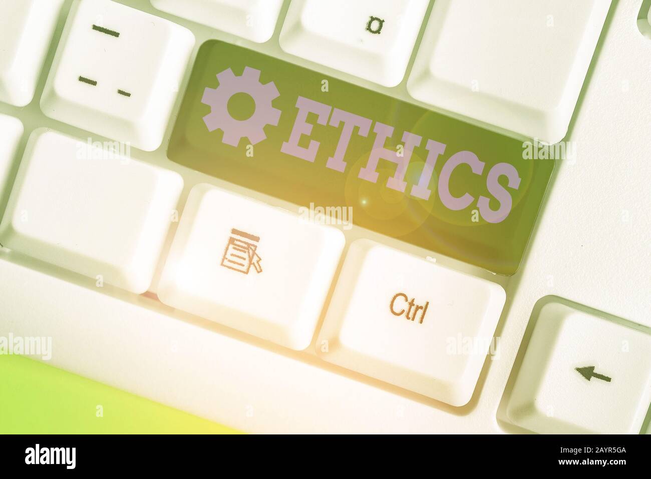 Word writing text Ethics. Business photo showcasing the moral ...