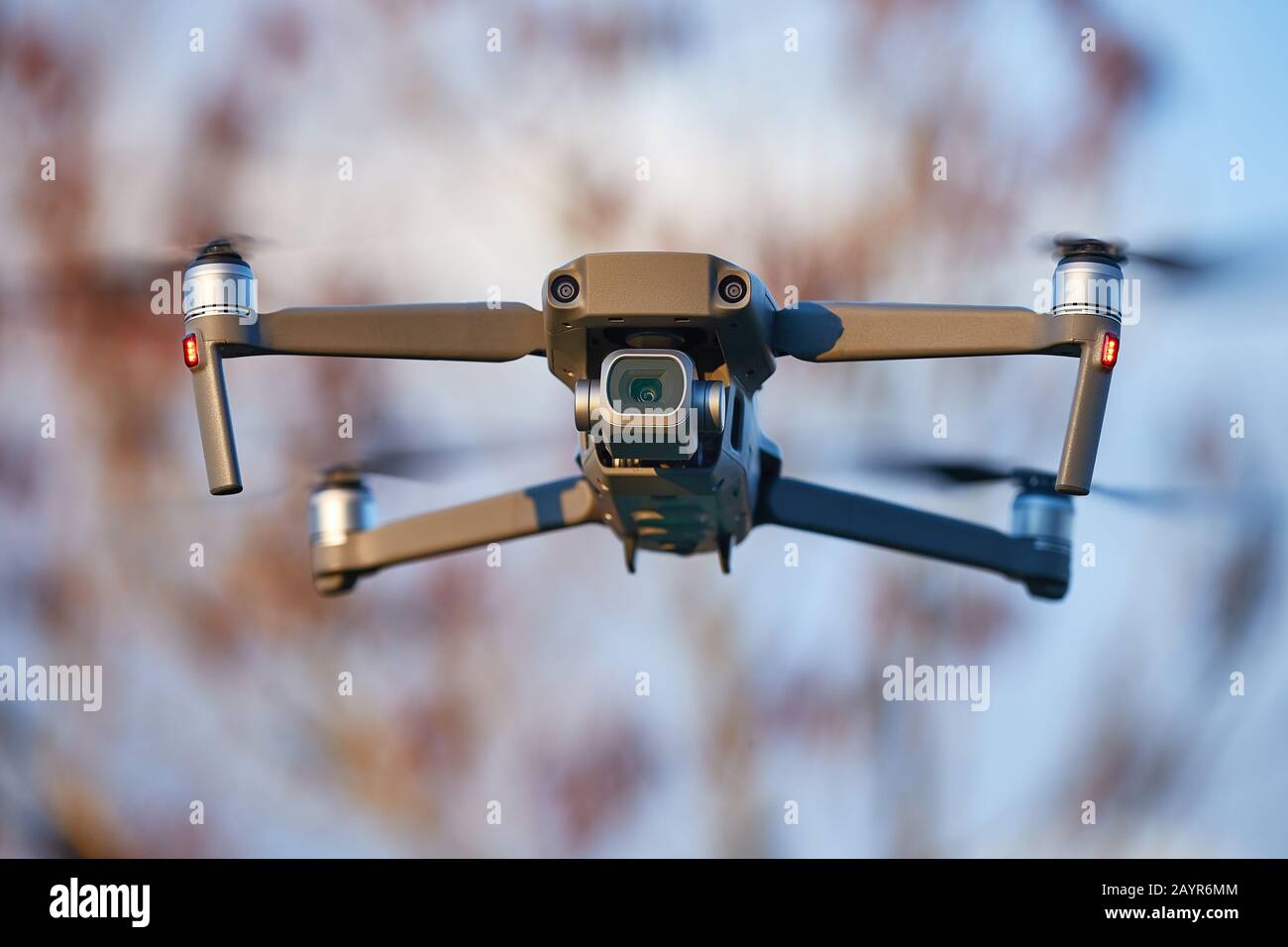 Drone flying outdoors Stock Photo - Alamy