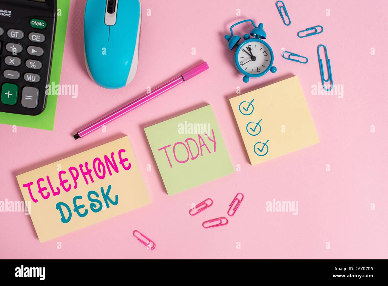 Writing note showing Telephone Desk. Business concept for provide a ...