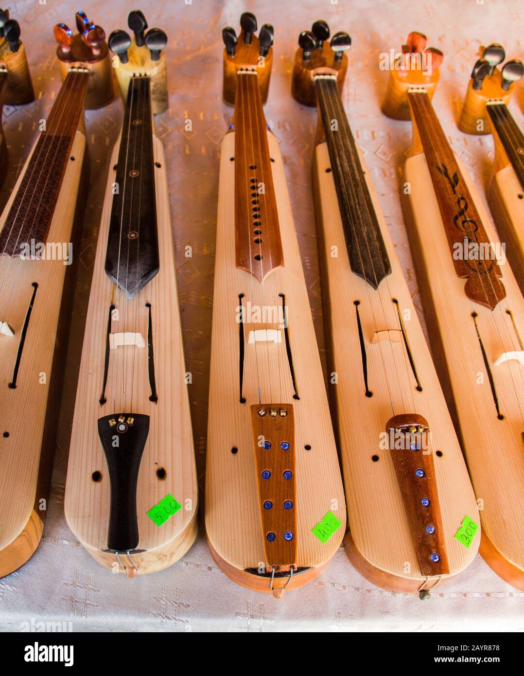 Set of models of musical instruments kemancha made of wood Stock Photo ...