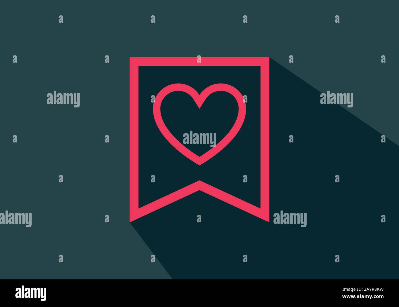 Favorites icon, Heart, Love sign symbol, Bookmark symbol, button Stock ...