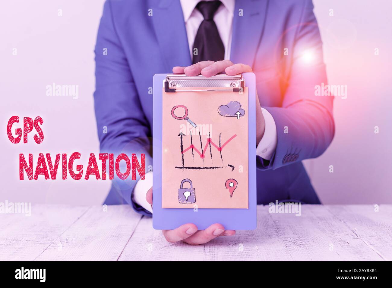 Handwriting text Gps Navigation. Conceptual photo the satellite ...